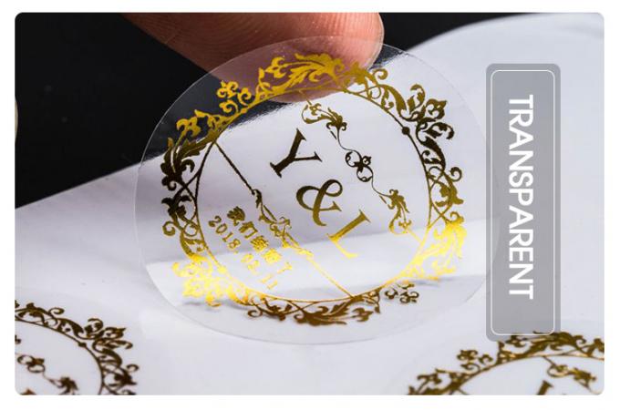 Gold Foil Stamped Stickers Custom Print Embossed