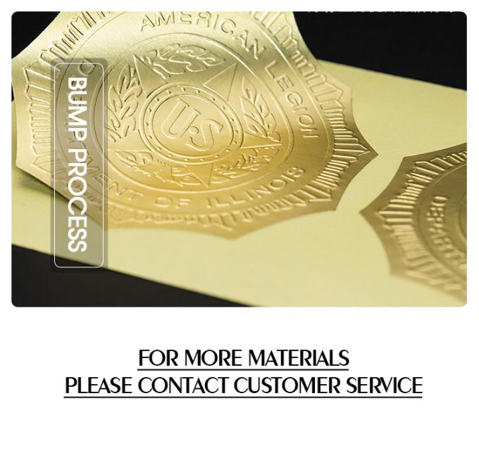 Gold Foil Stamped Stickers Custom Print Embossed